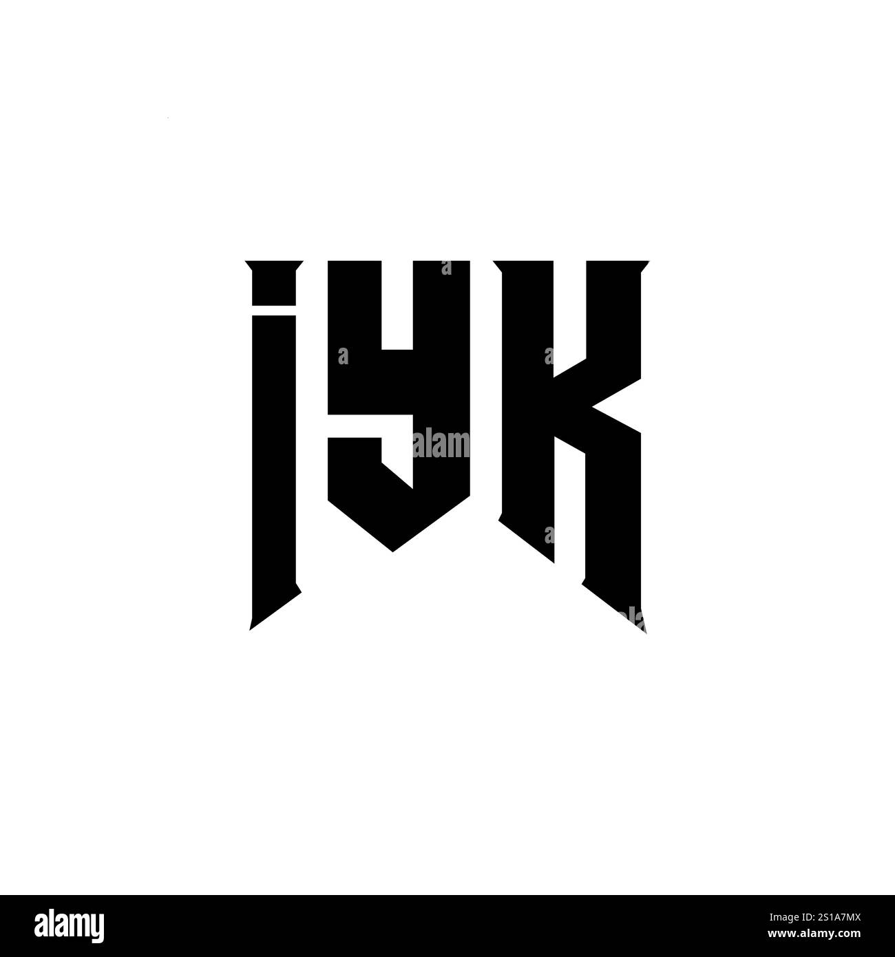IYK letter logo design for technology company. IYK logo design black ...