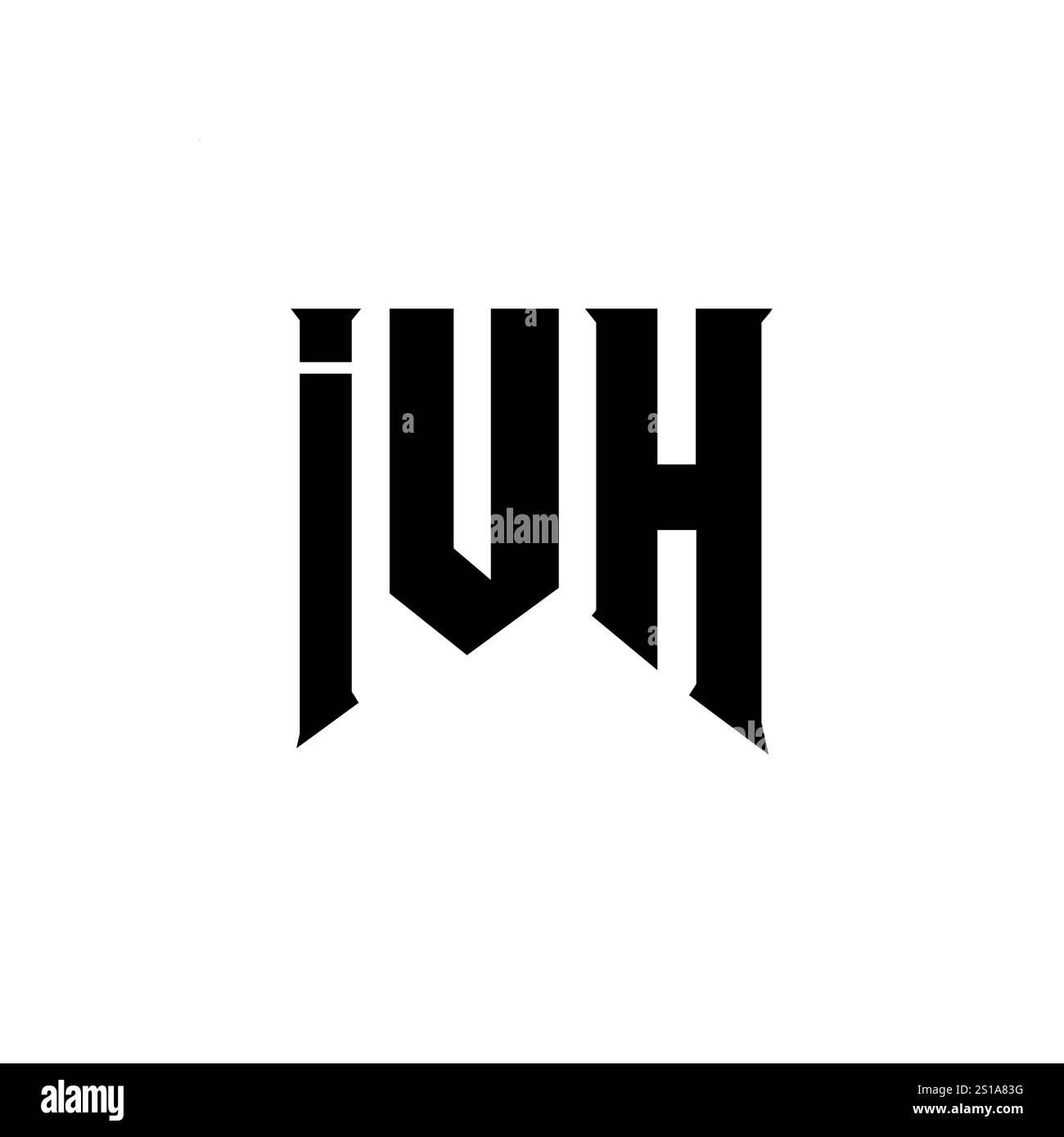 IUH letter logo design for technology company. IUH logo design black ...