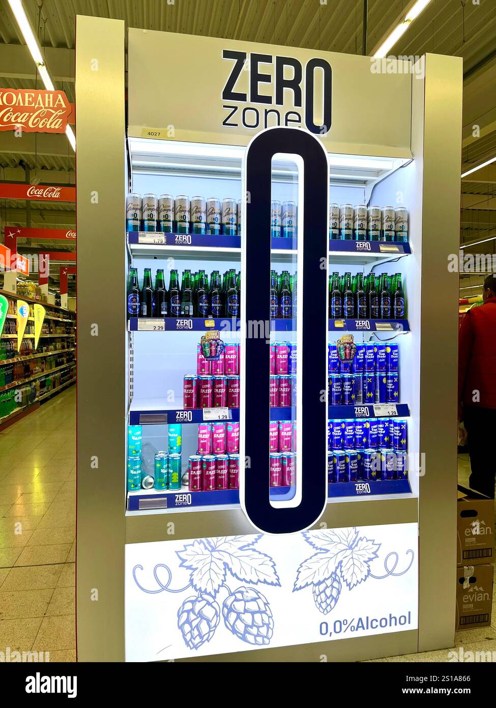 Zero alcohol beer display hi-res stock photography and images - Alamy