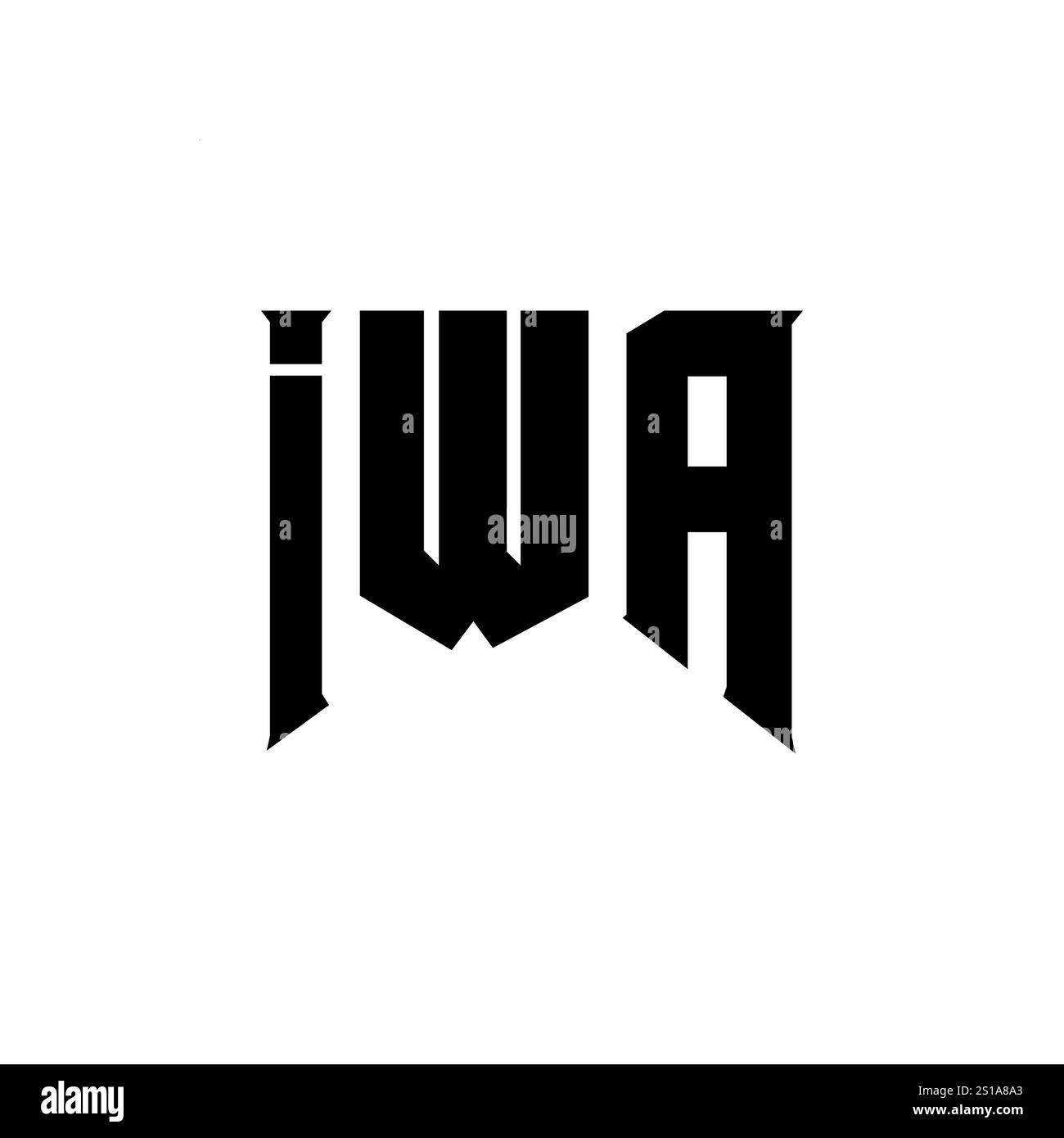IWA letter logo design for technology company. IWA logo design black ...