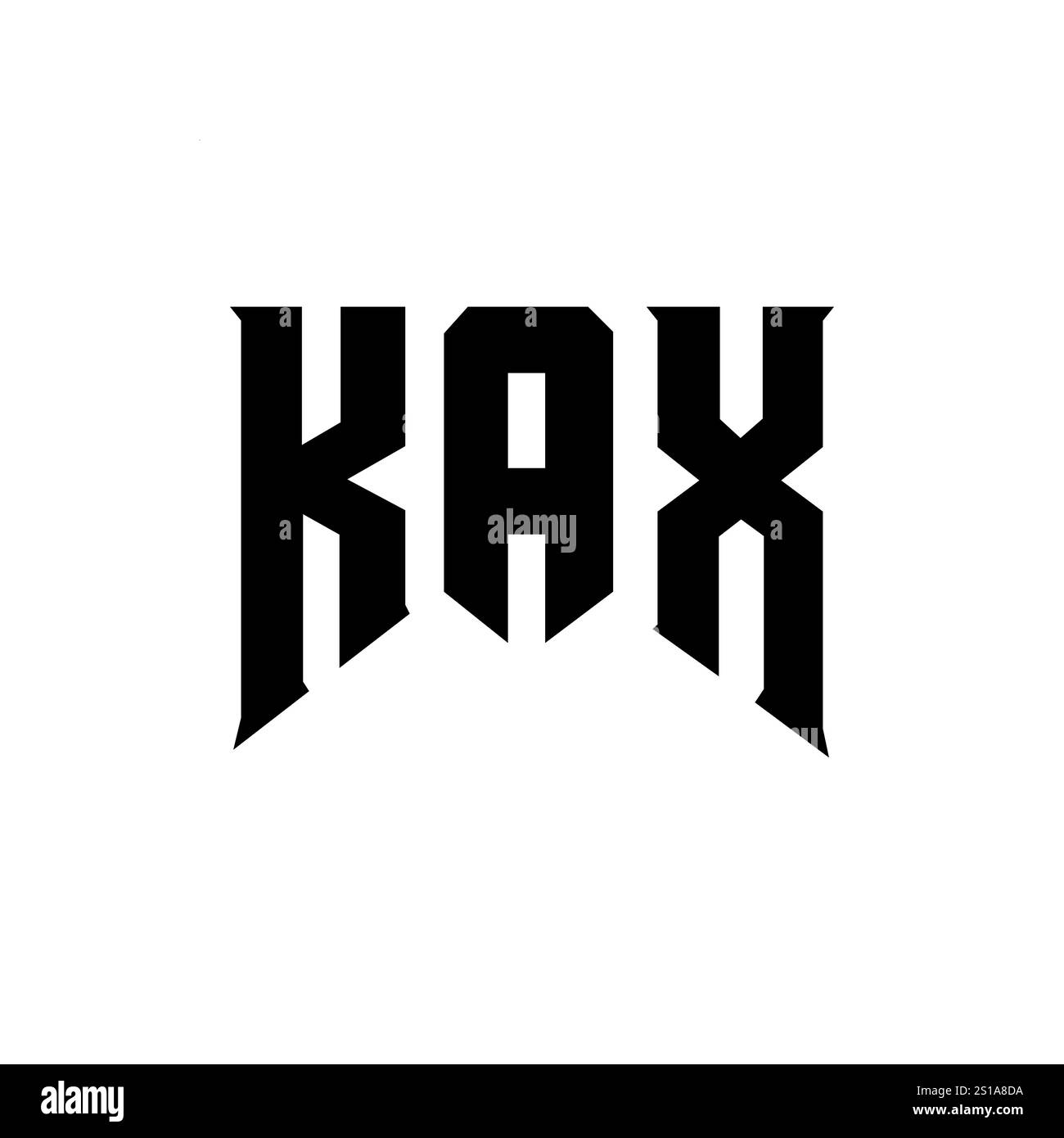 KAX letter logo design for technology company. KAX logo design black and white color combination ...