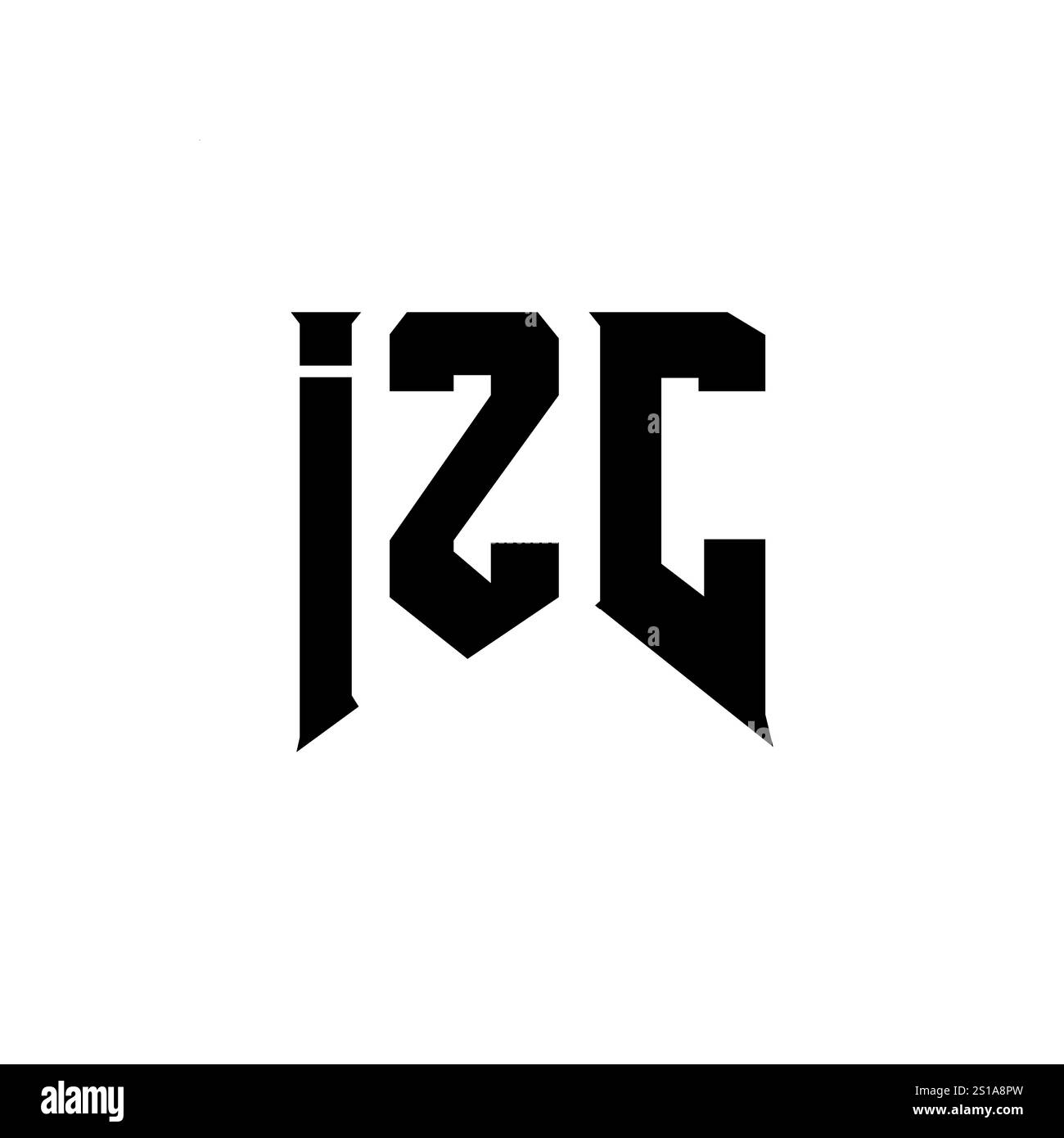 IZC letter logo design for technology company. IZC logo design black ...