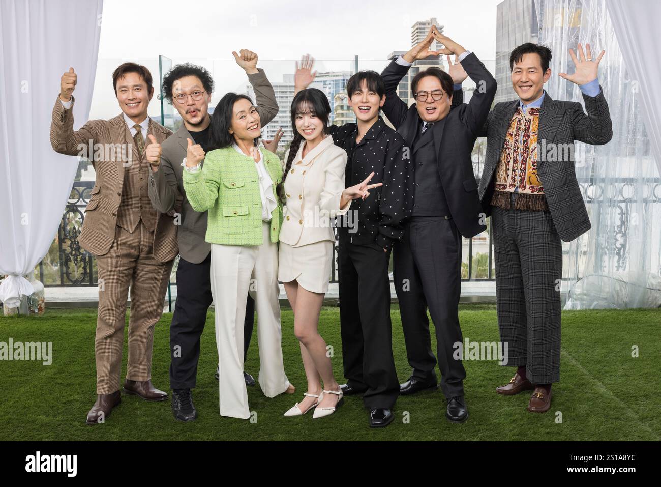 Lee Byung-hun, from left, Yang Dong-geun, Kang Ae-sim, Jo Yu-ri, Im Si ...