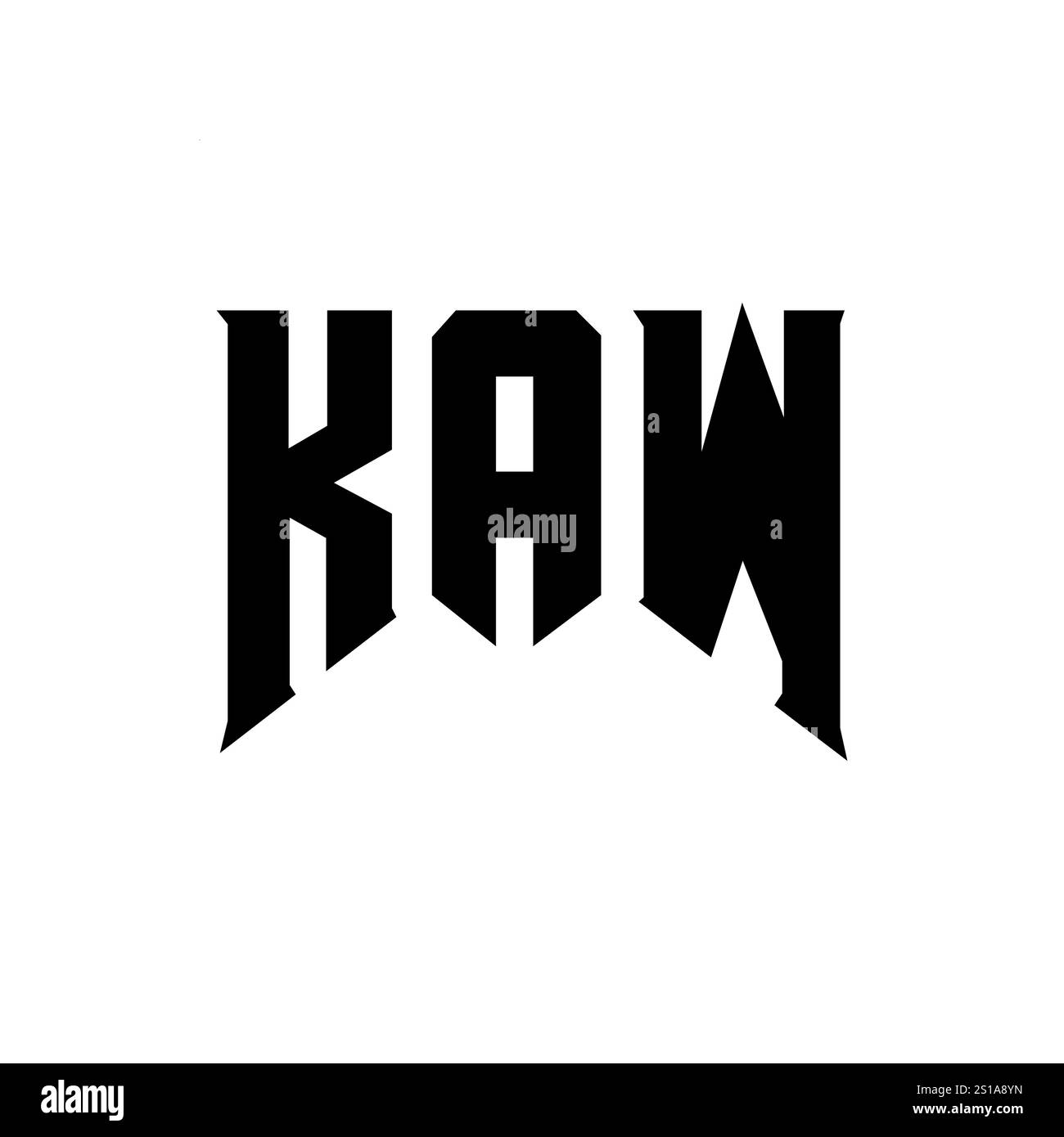 KAW letter logo design for technology company. KAW logo design black ...