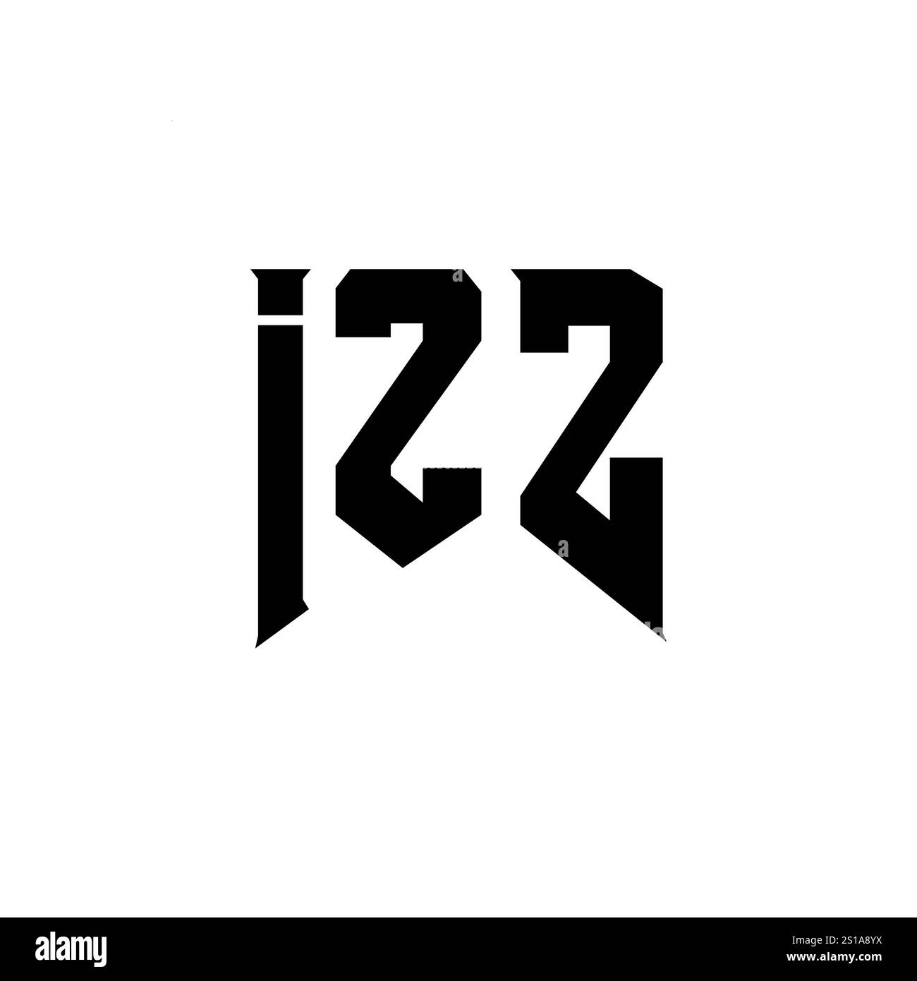 IZZ letter logo design for technology company. IZZ logo design black ...