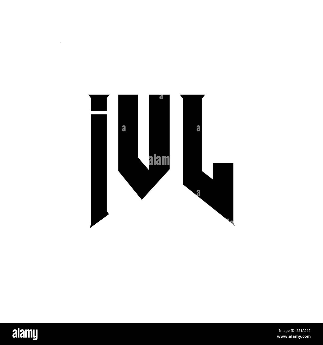 IVL letter logo design for technology company. IVL logo design black and white color combination ...