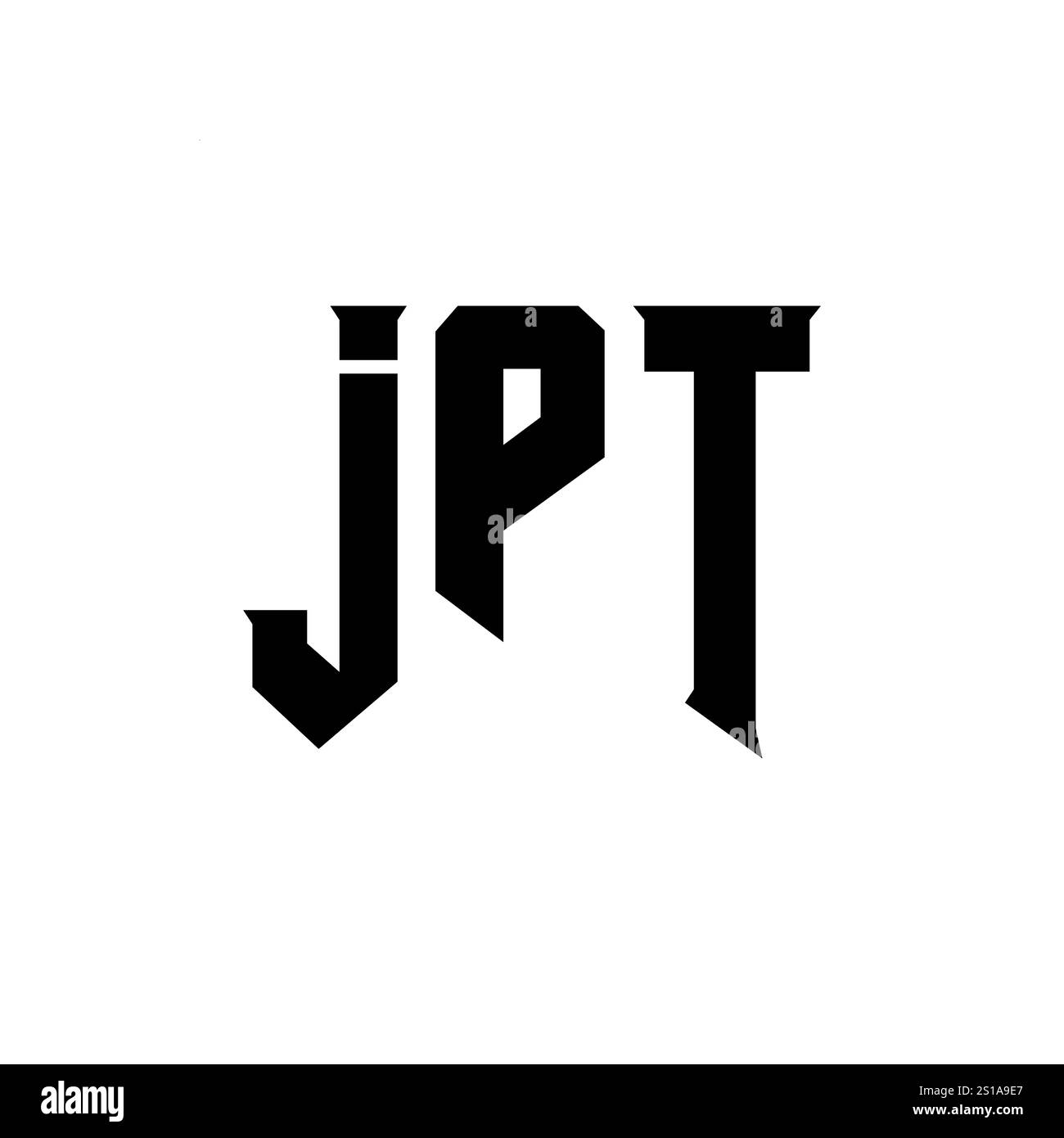 JPT letter logo design for technology company. JPT logo design black and white color combination ...