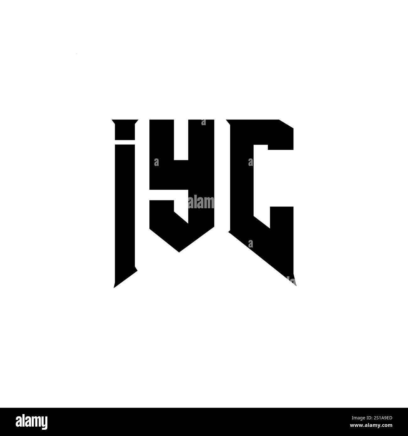 IYC letter logo design for technology company. IYC logo design black ...