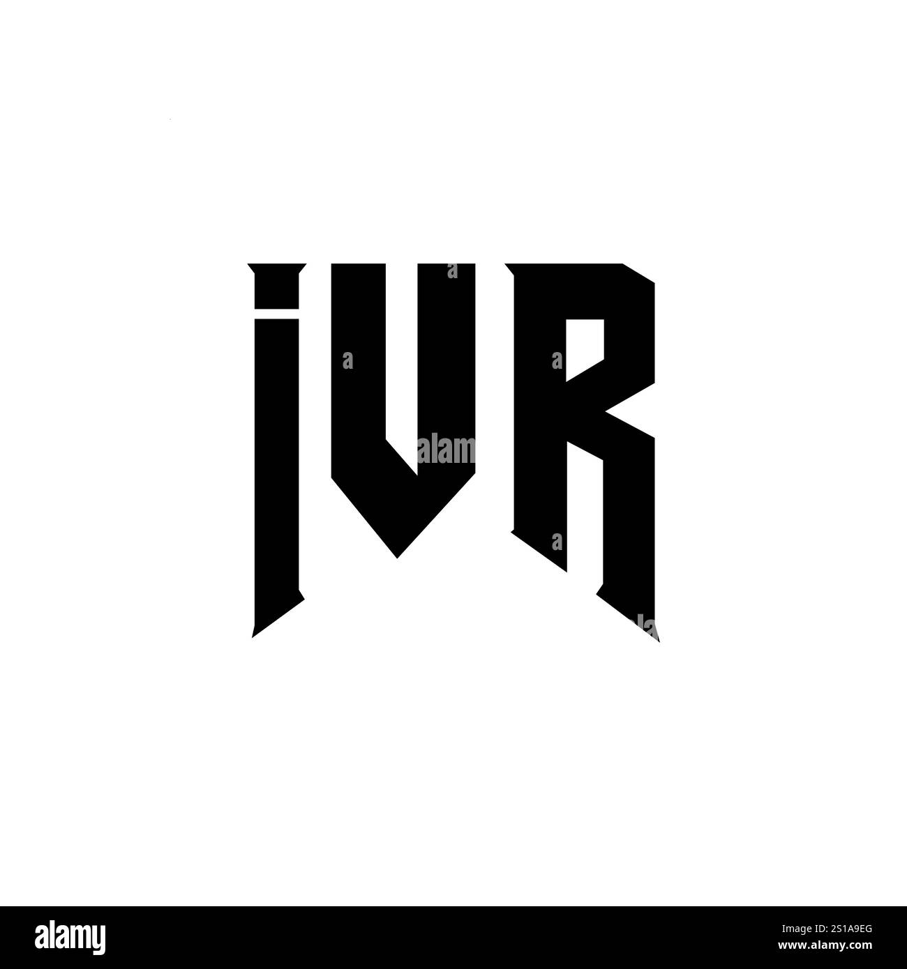 IVR letter logo design for technology company. IVR logo design black ...