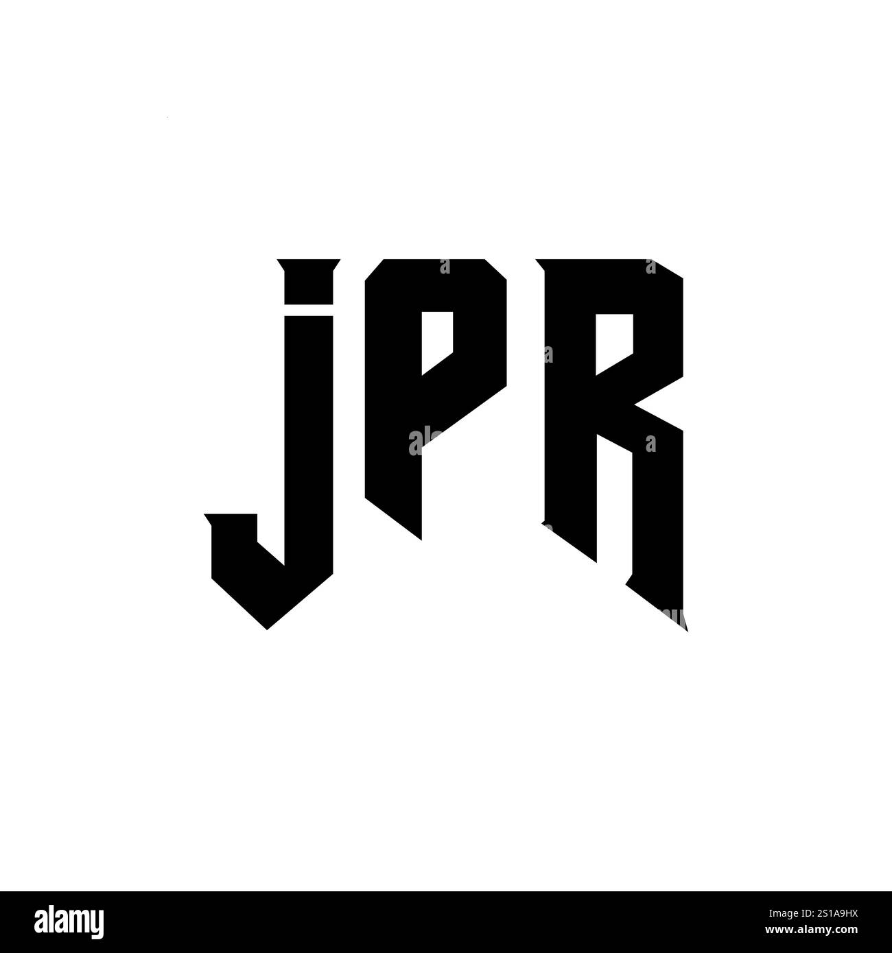 JPR letter logo design for technology company. JPR logo design black ...