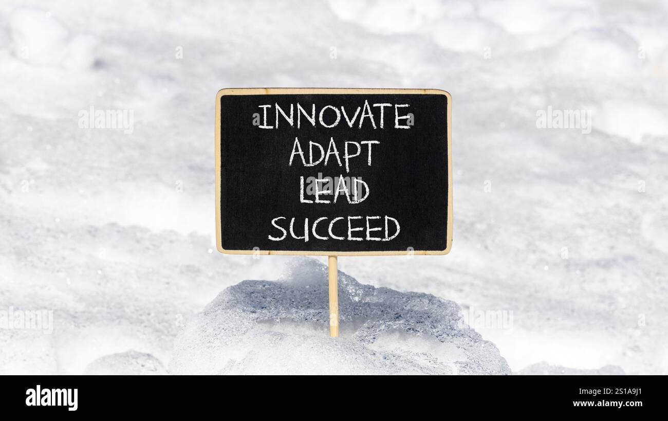 Innovate adapt lead succeed symbol. Concept words Innovate Adapt Lead ...