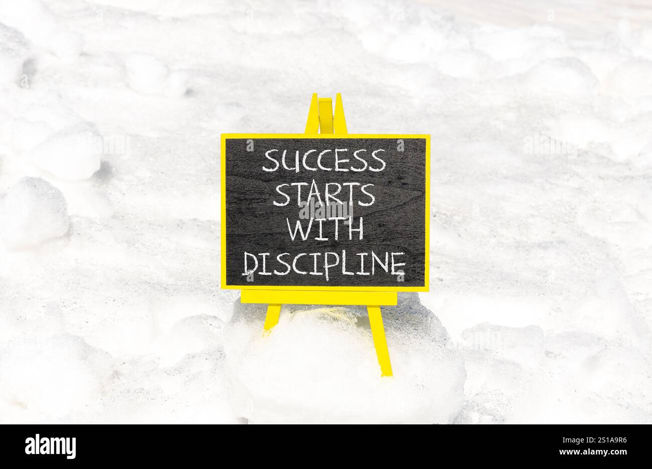 Success starts with discipline symbol. Concept words Success starts ...