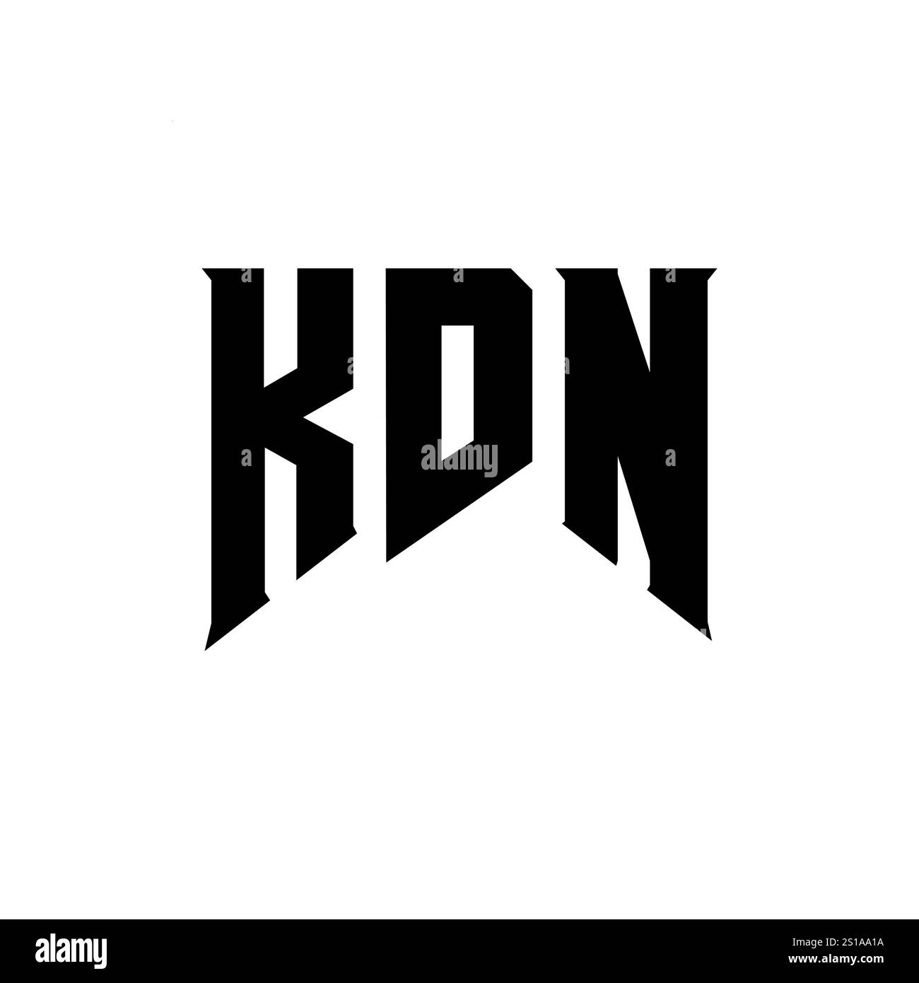 KDN letter logo design for technology company. KDN logo design black and white color combination ...