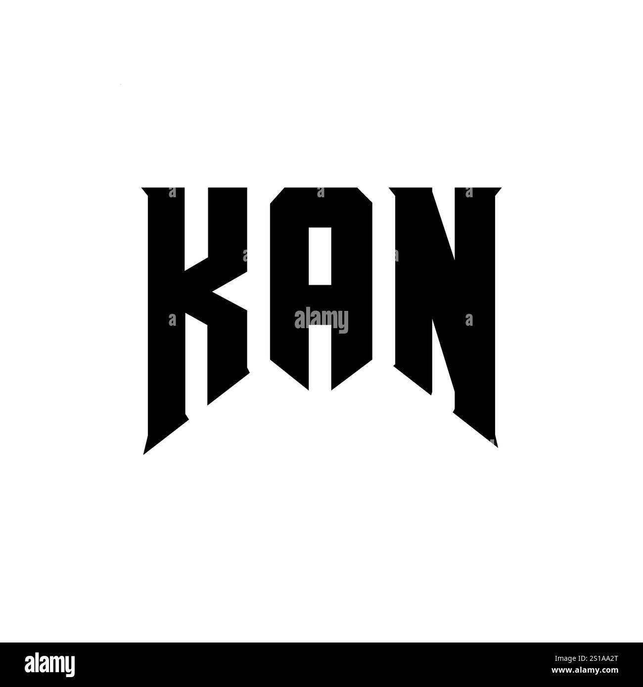 KAN letter logo design for technology company. KAN logo design black ...
