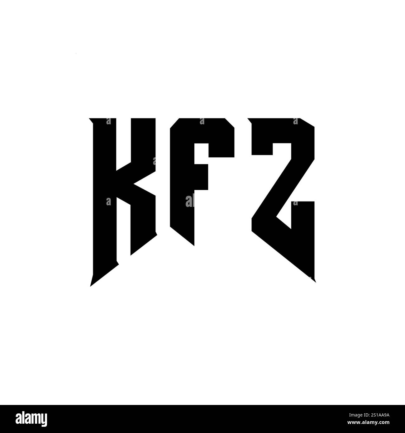 KFZ letter logo design for technology company. KFZ logo design black ...