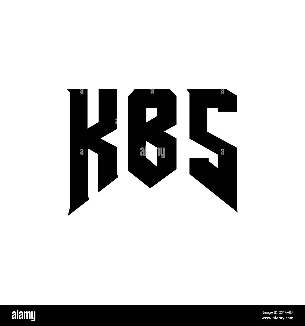KBS letter logo design for technology company. KBS logo design black and white color combination ...