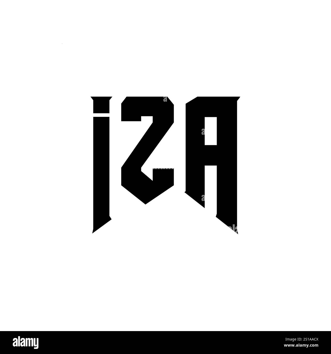 IZA letter logo design for technology company. IZA logo design black ...