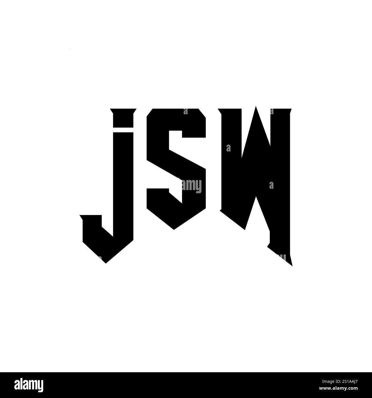 JSW letter logo design for technology company. JSW logo design black ...