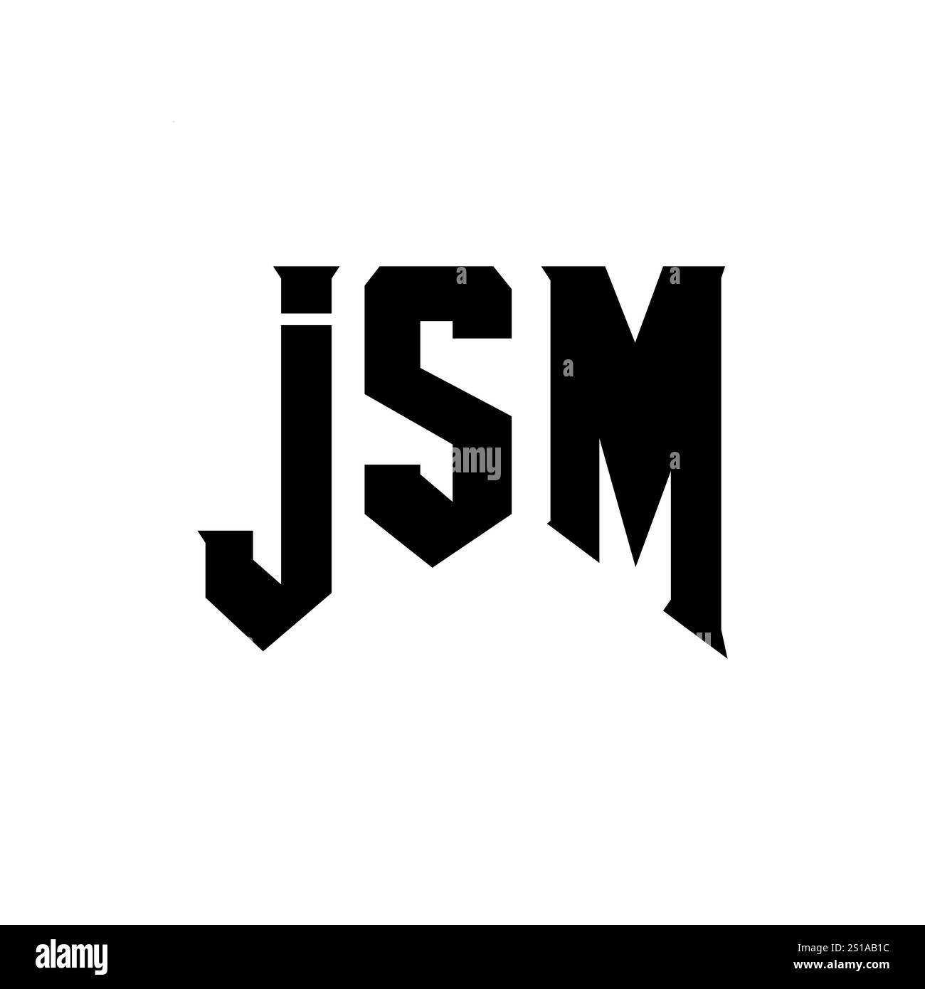 JSM letter logo design for technology company. JSM logo design black and white color combination ...