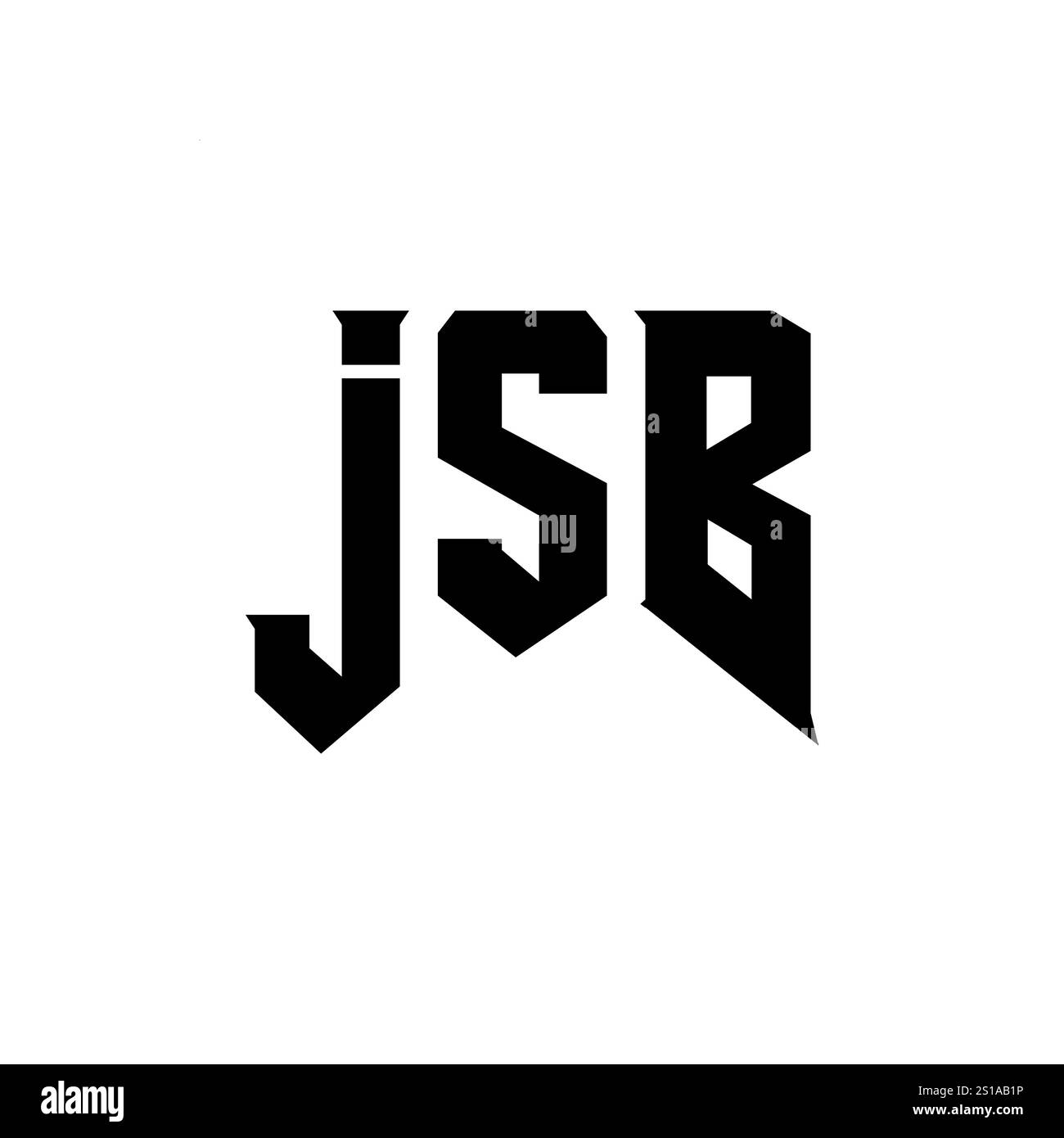 JSB letter logo design for technology company. JSB logo design black and white color combination ...