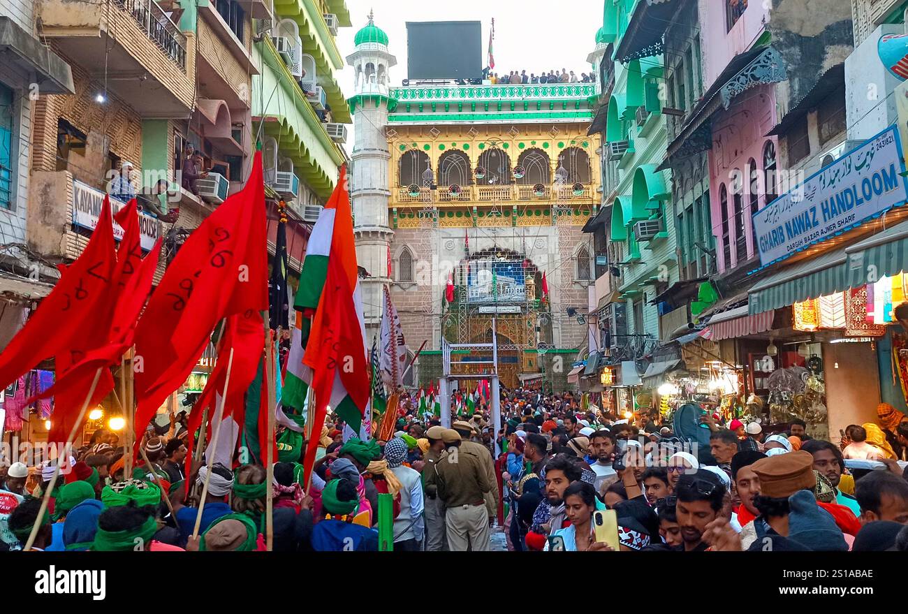 January 1, 2025, Ajmer, Rajasthan, India: 813th Urs of Khwaja Moinuddin ...