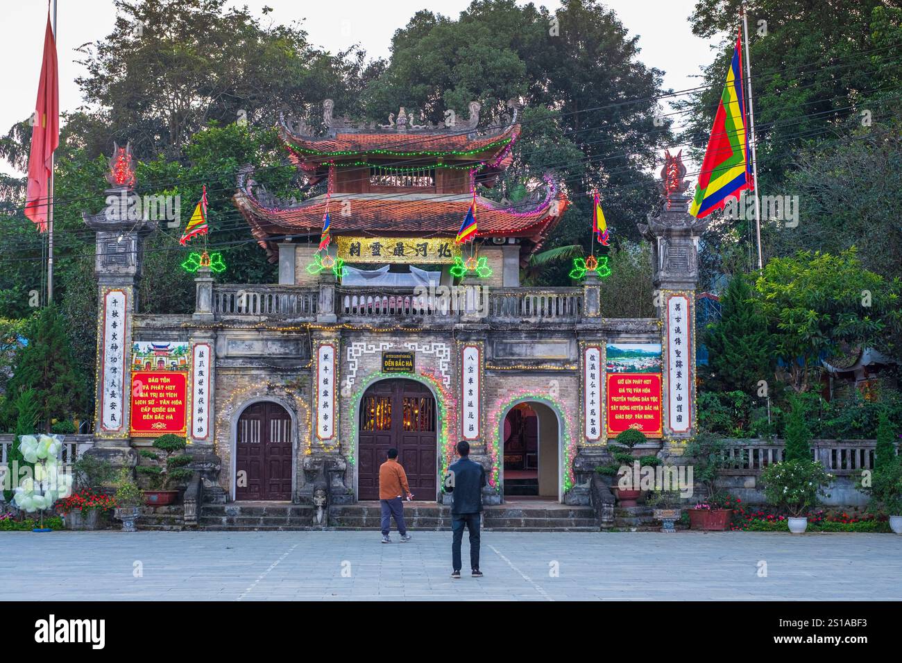 Vietnam, Lao Cai Province, Bac Ha, Bac Ha Temple built in the late 19th ...