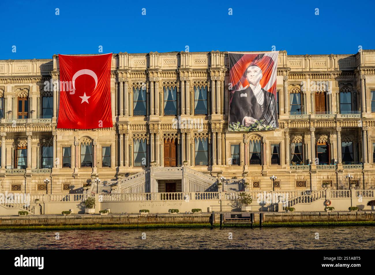 Turkey, Istanbul, Besiktas district, former Ottoman palace Ciragan ...