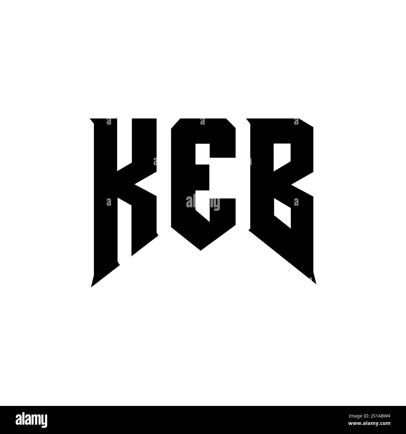 KEB letter logo design for technology company. KEB logo design black and white color combination ...