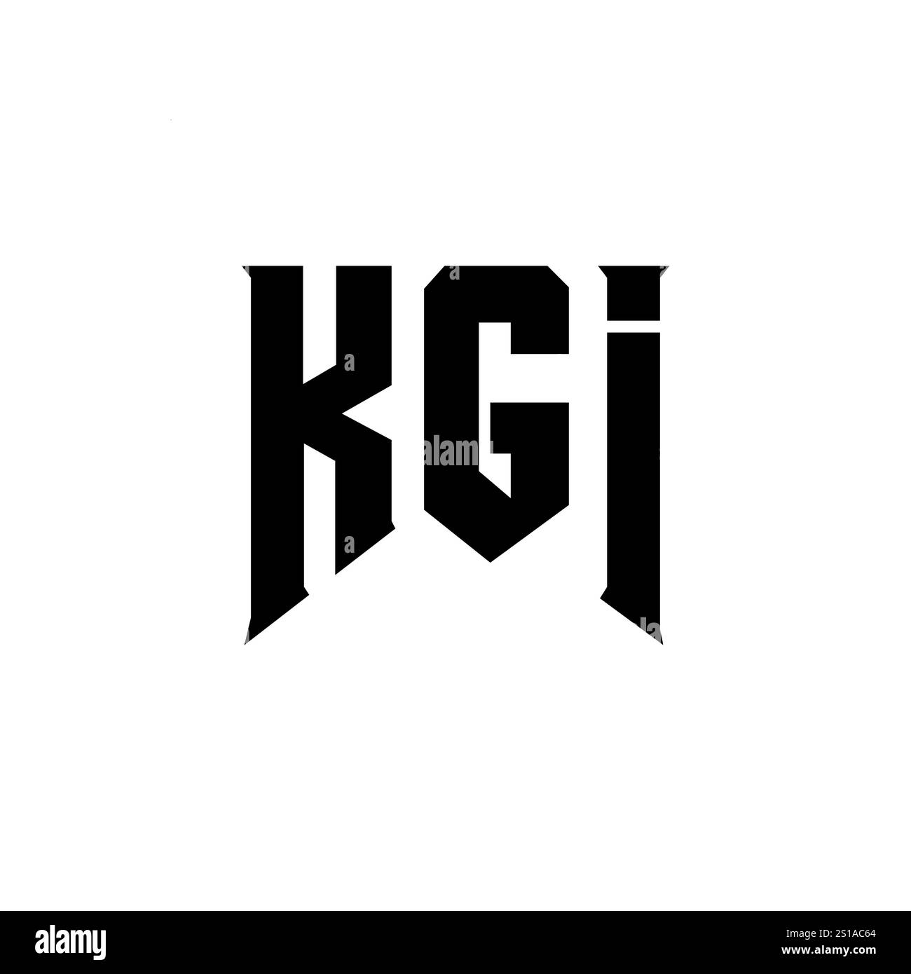 KGI letter logo design for technology company. KGI logo design black and white color combination ...