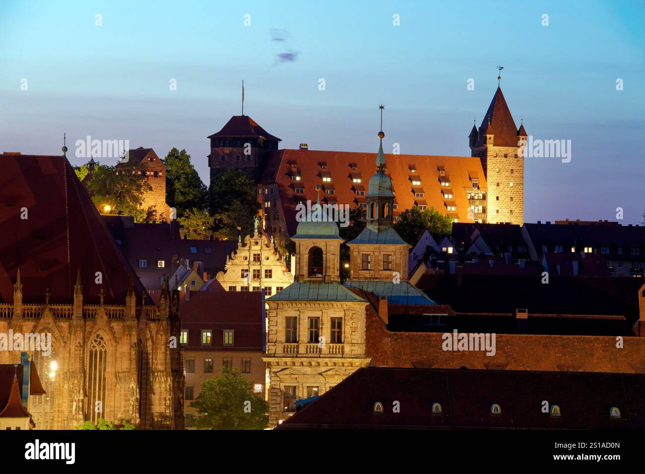 Germany, Bavaria, Franconia, Nuremberg, old town, Nuremberg castle ...