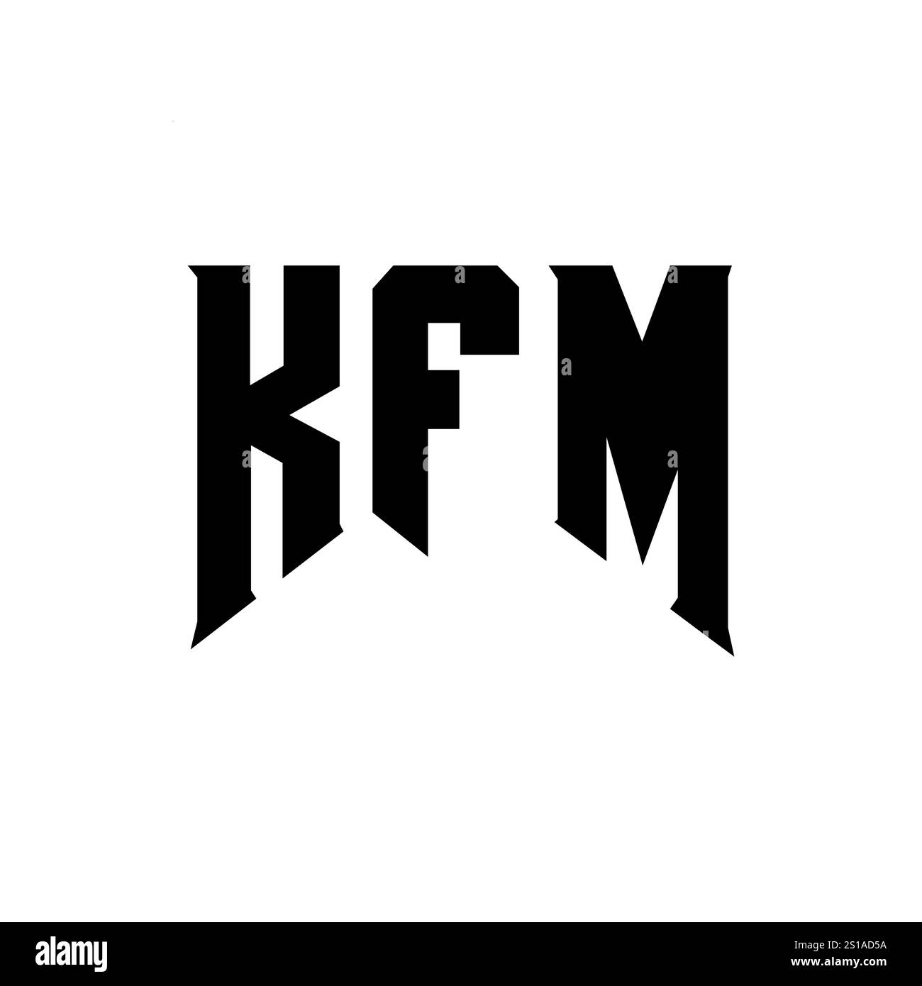 KFM letter logo design for technology company. KFM logo design black ...