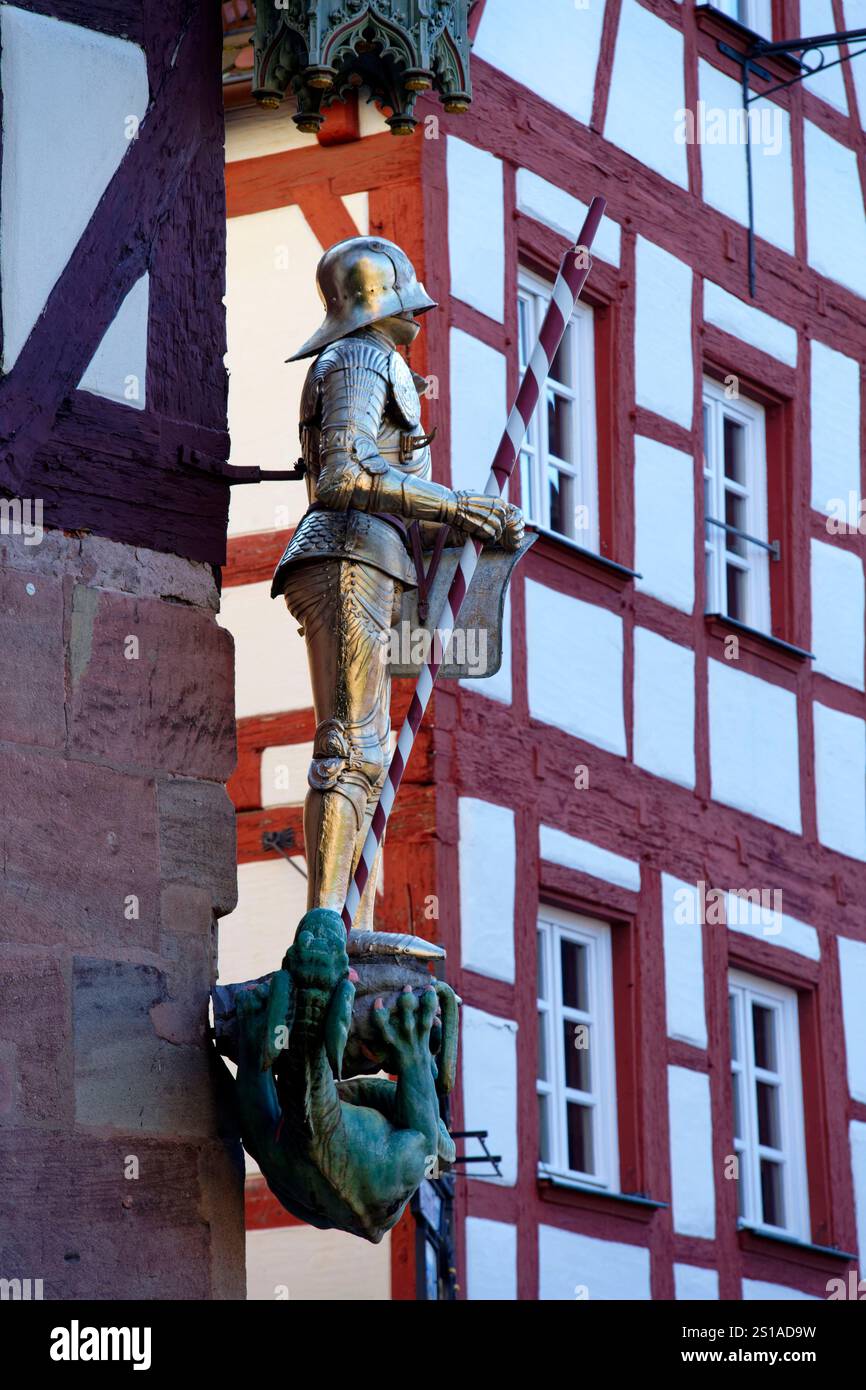 Germany, Bavaria, Franconia, Nuremberg, Old town, Tiergärtner square ...