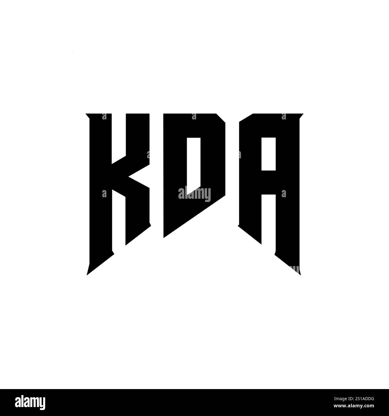 KDA letter logo design for technology company. KDA logo design black and white color combination ...