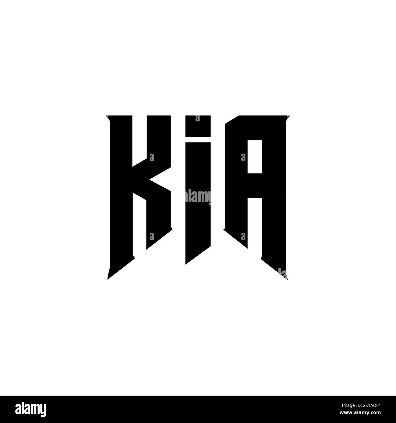 KIA letter logo design for technology company. KIA logo design black ...