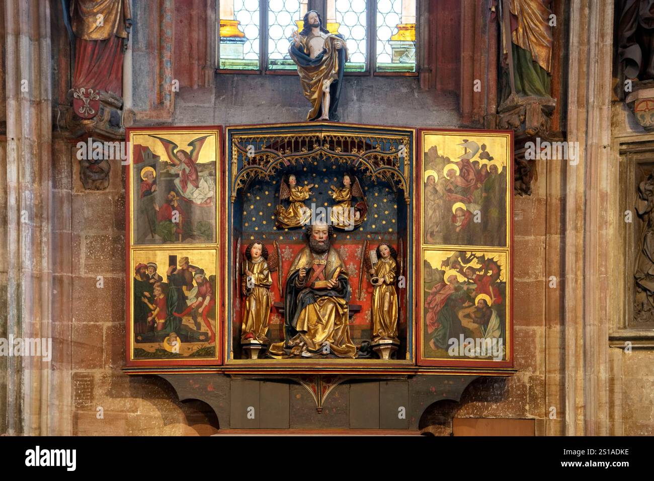 Germany, Bavaria, Franconia, Nuremberg, old town, Sebalduskirche ...