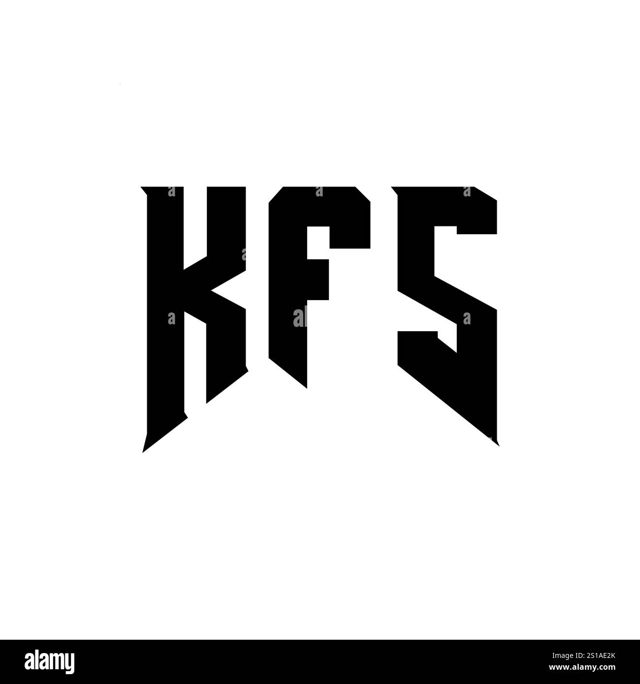 KFS letter logo design for technology company. KFS logo design black and white color combination ...