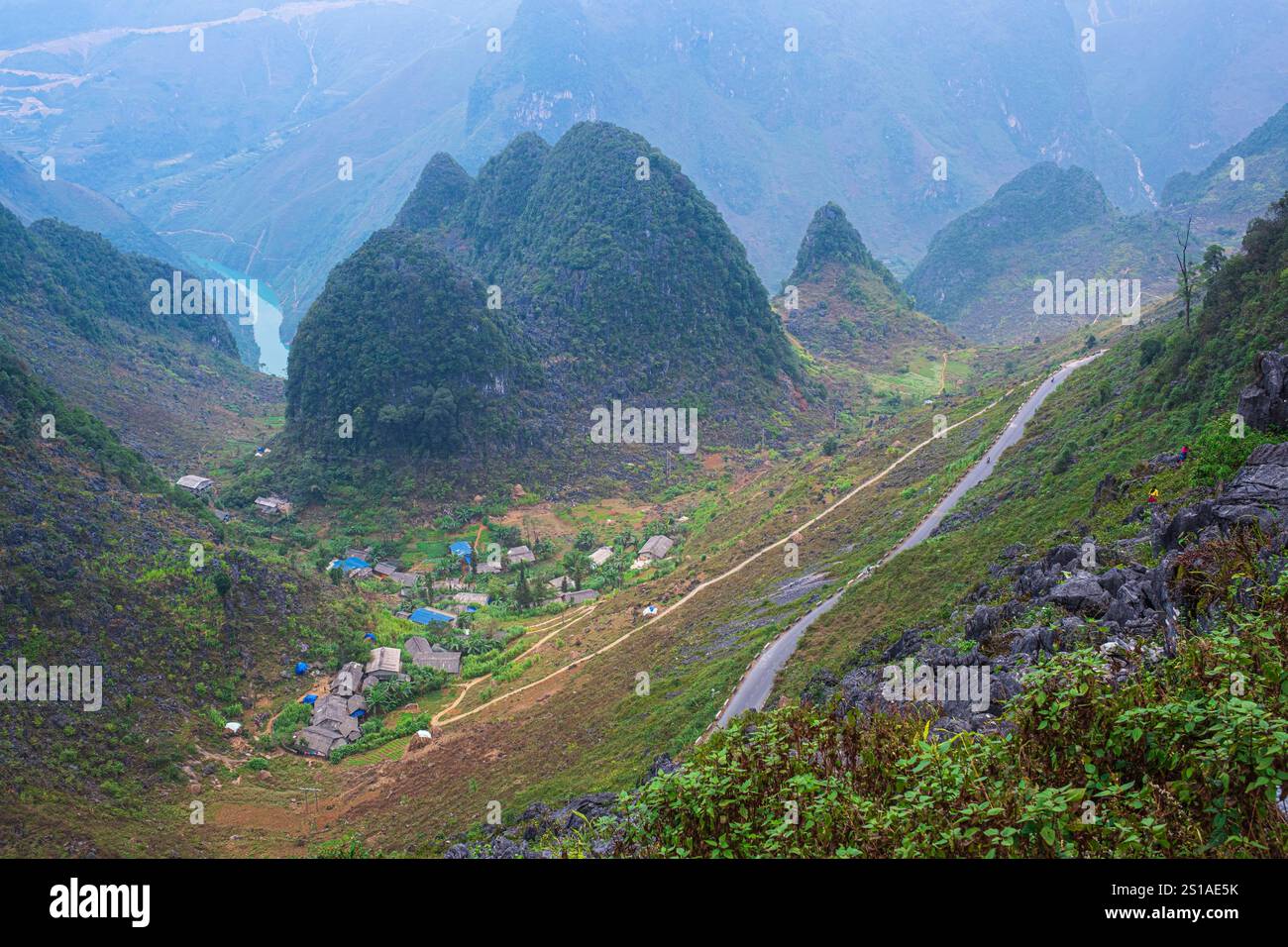 Vietnam, Ha Giang Province, Dong Van Karst Plateau Geopark, Meo Vac ...