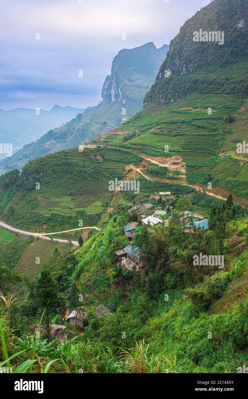 Vietnam, Ha Giang Province, Dong Van Karst Plateau Geopark, Meo Vac ...