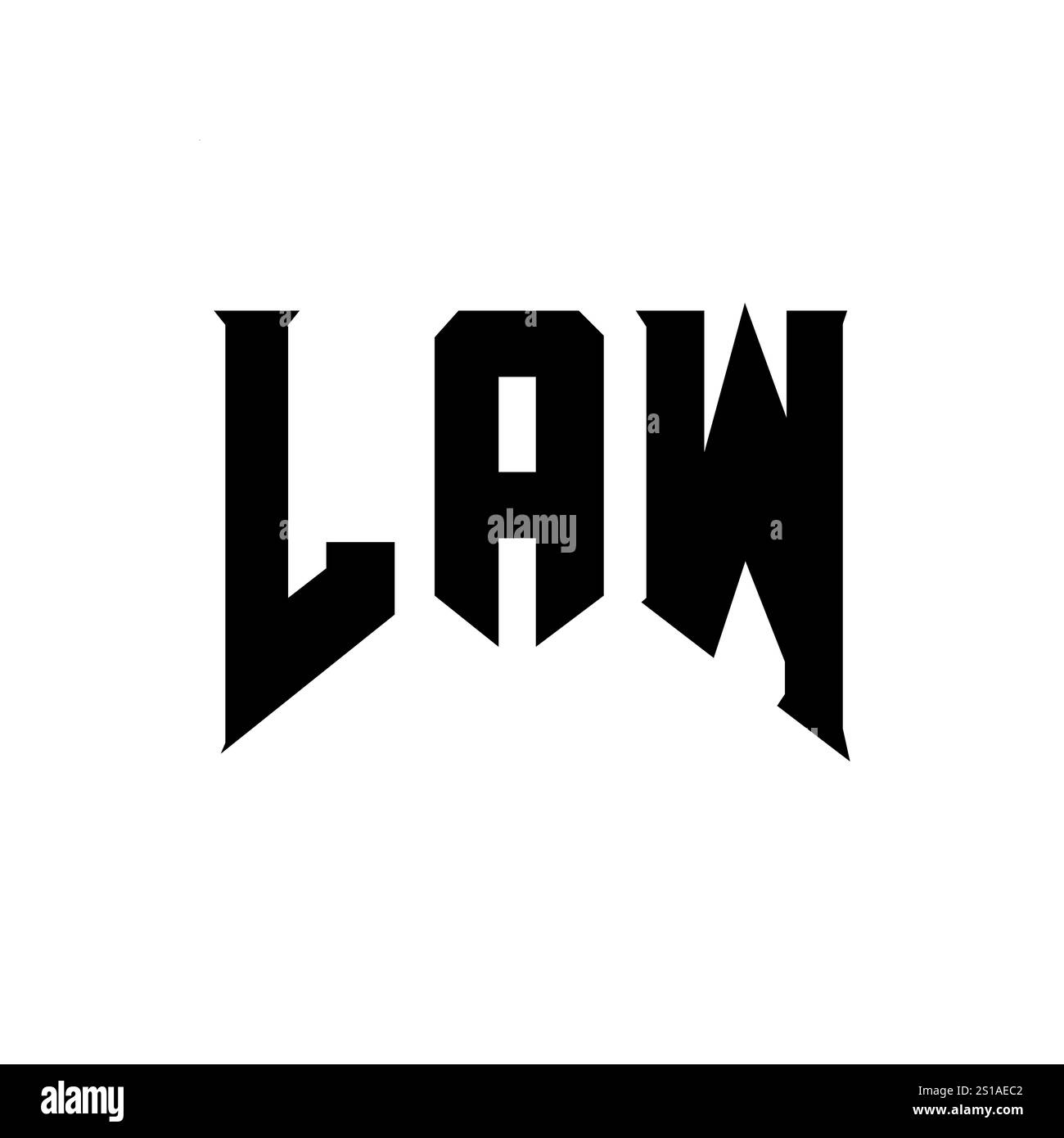 LAW letter logo design for technology company. LAW logo design black ...