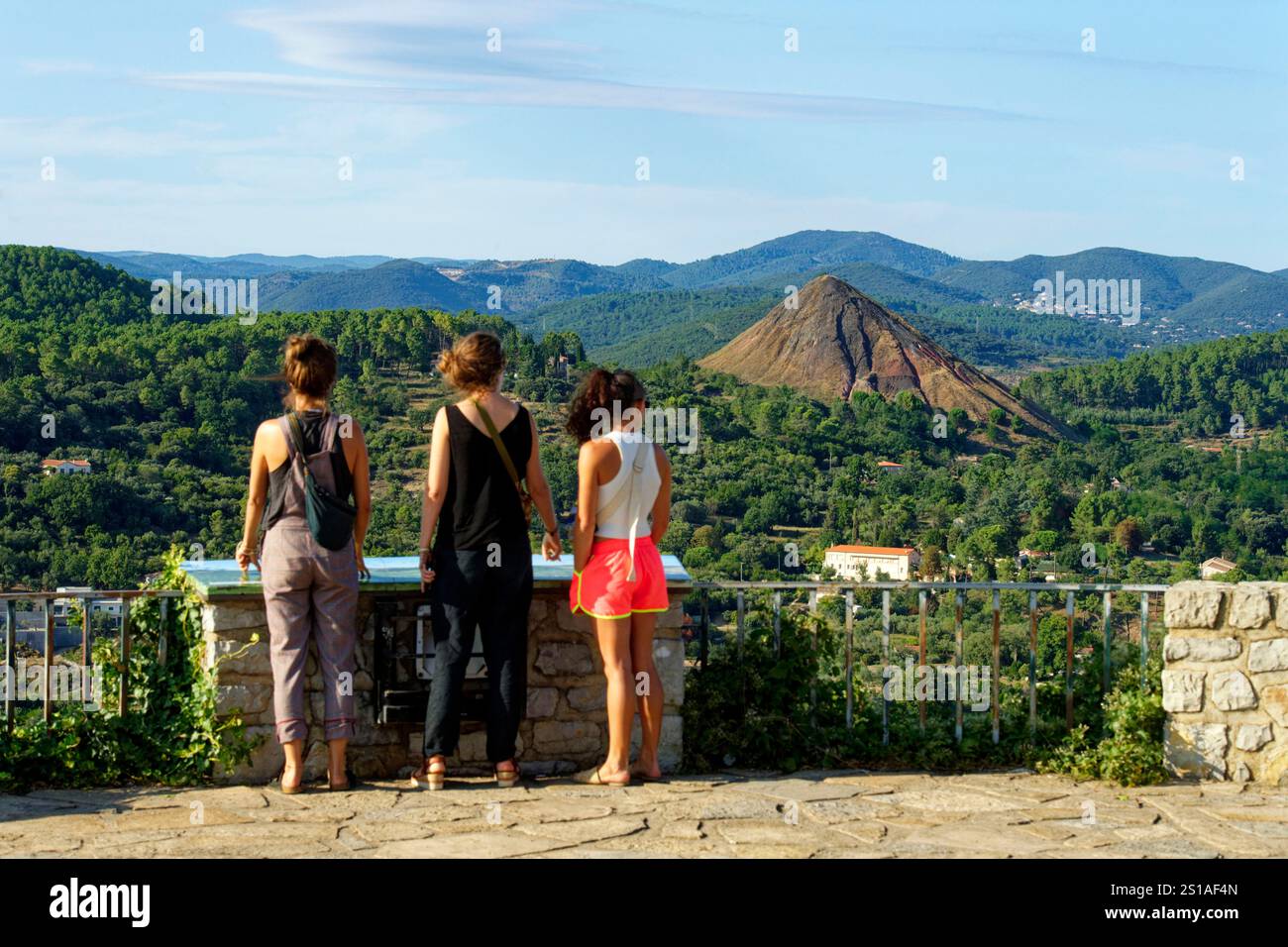 France, Gard, Ales, panorama from the Ermitage Belvedere, view over the ...