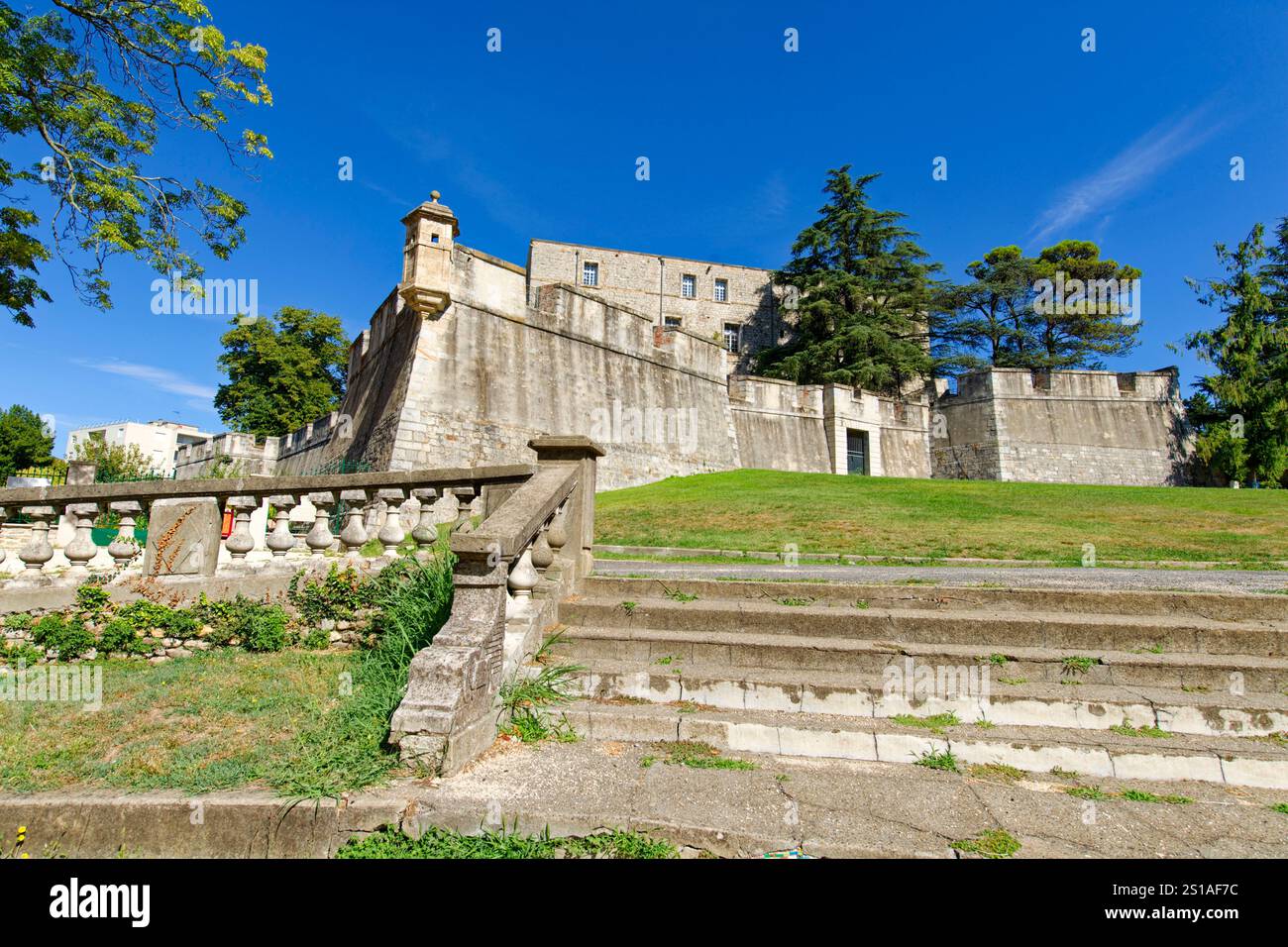 France, Gard, Ales, Fort Vauban in the Bosquet gardens Stock Photo - Alamy