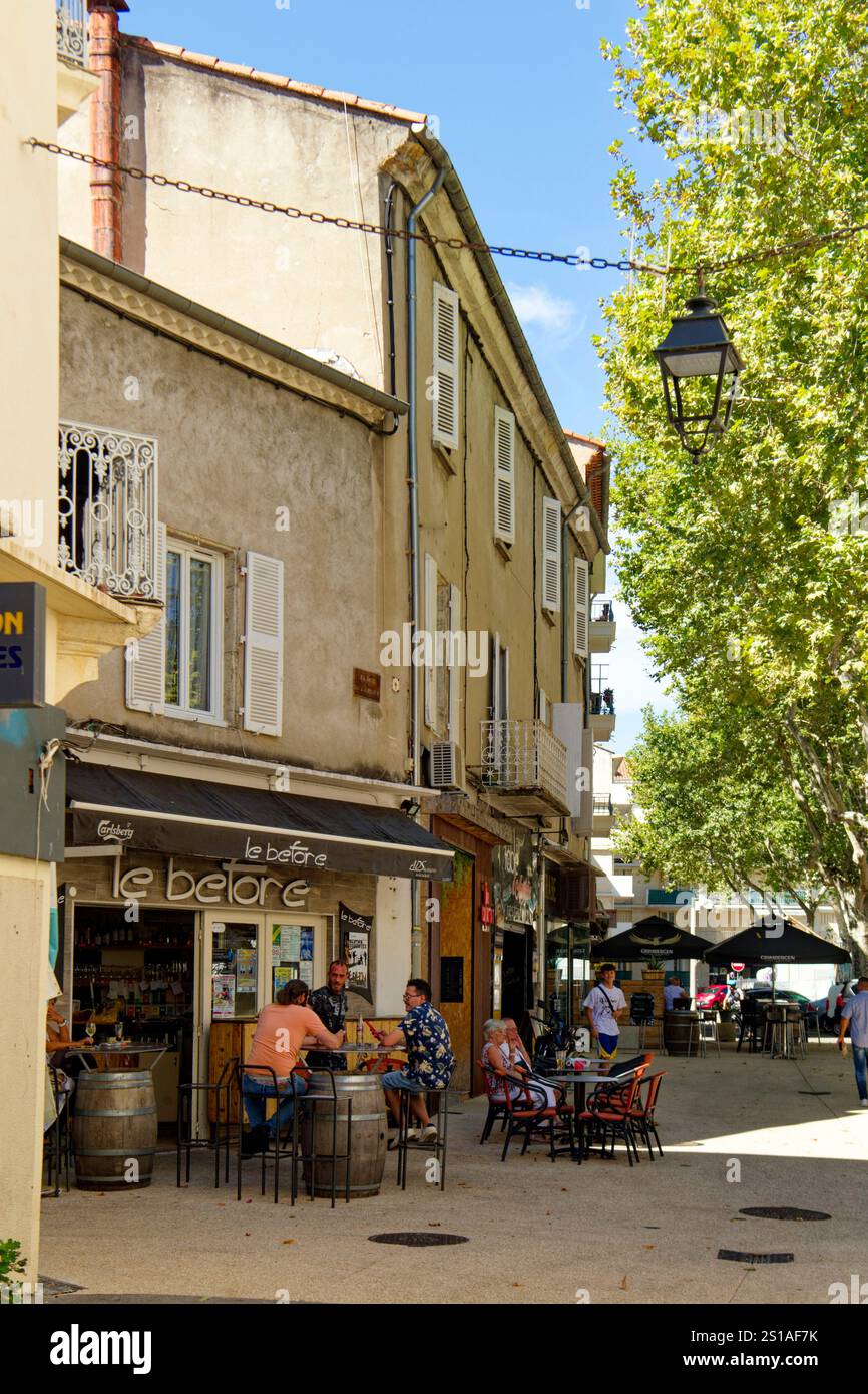 France, Gard, Ales, Place de l'Abbaye square Stock Photo - Alamy