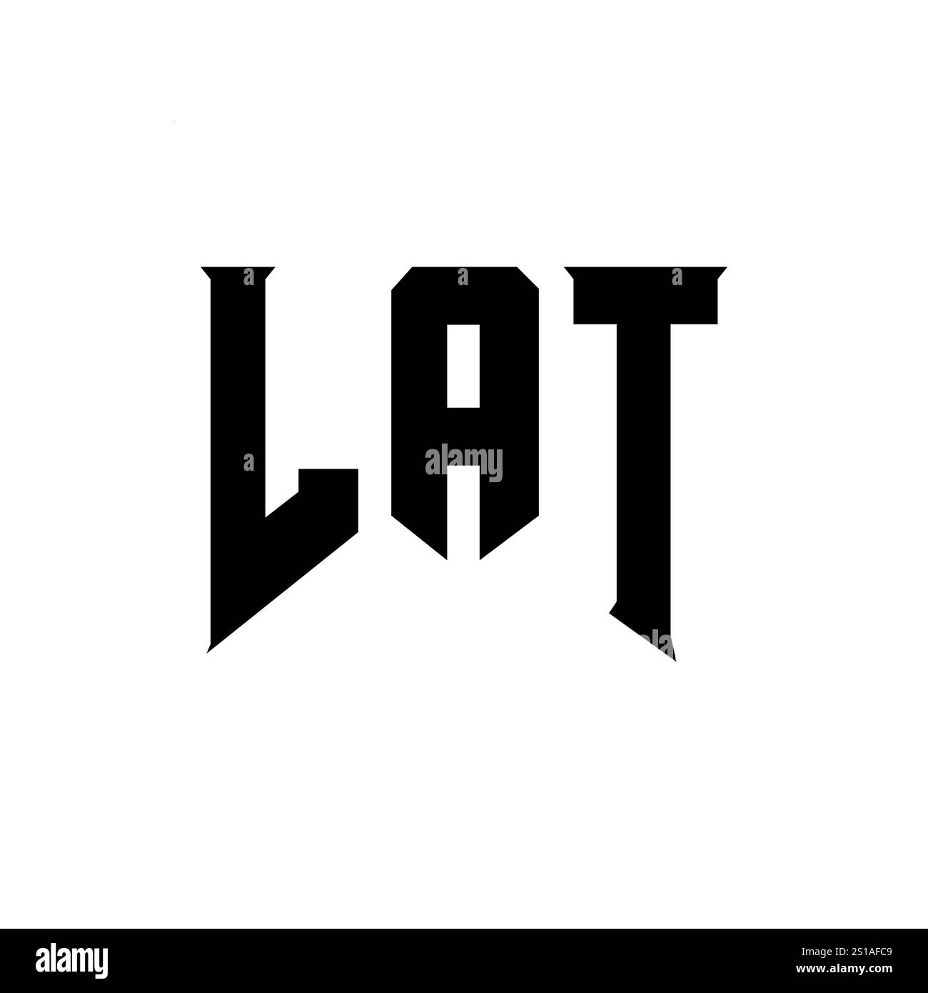 LAT letter logo design for technology company. LAT logo design black ...