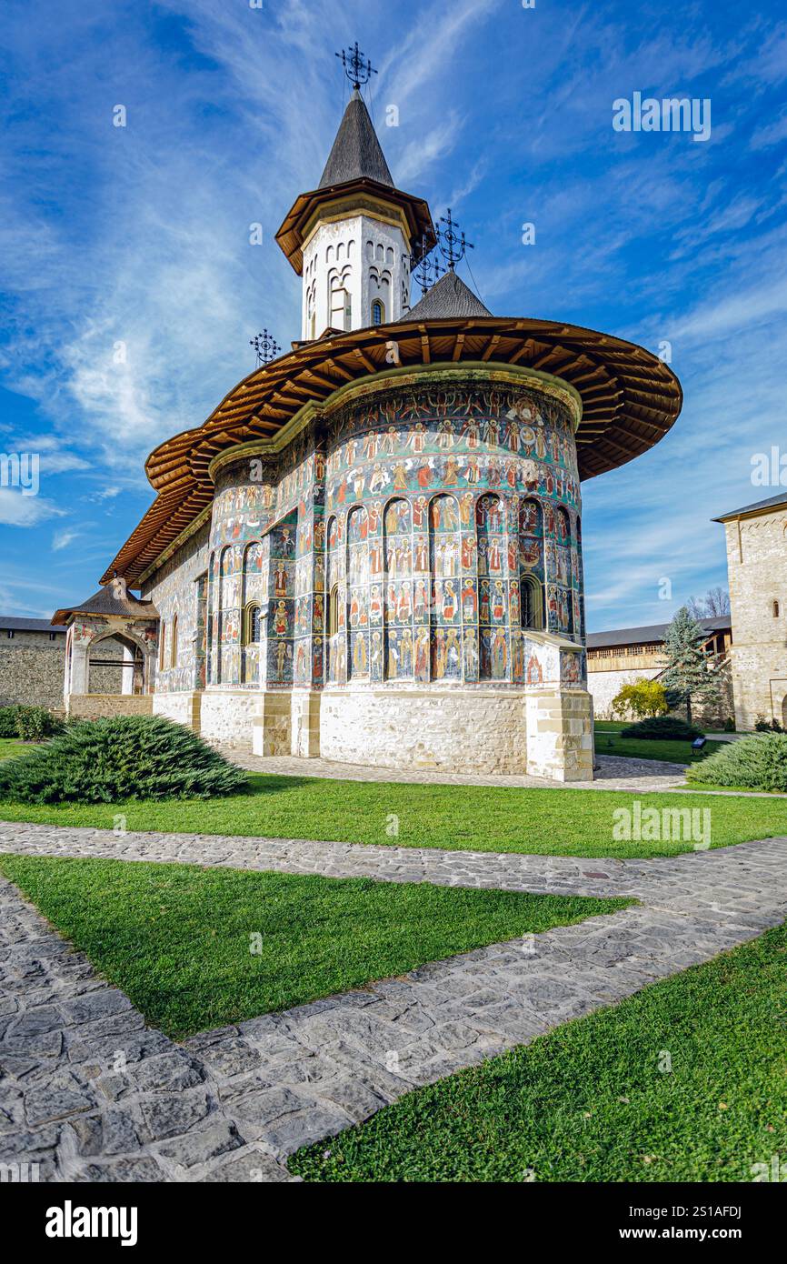 The medieval Voronet monastery, the most famous painted monastery from ...