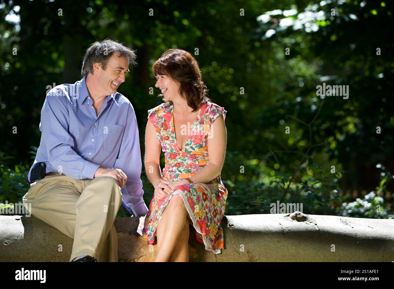 Life begins at 40. A candid and affectionate moment between a mature ...