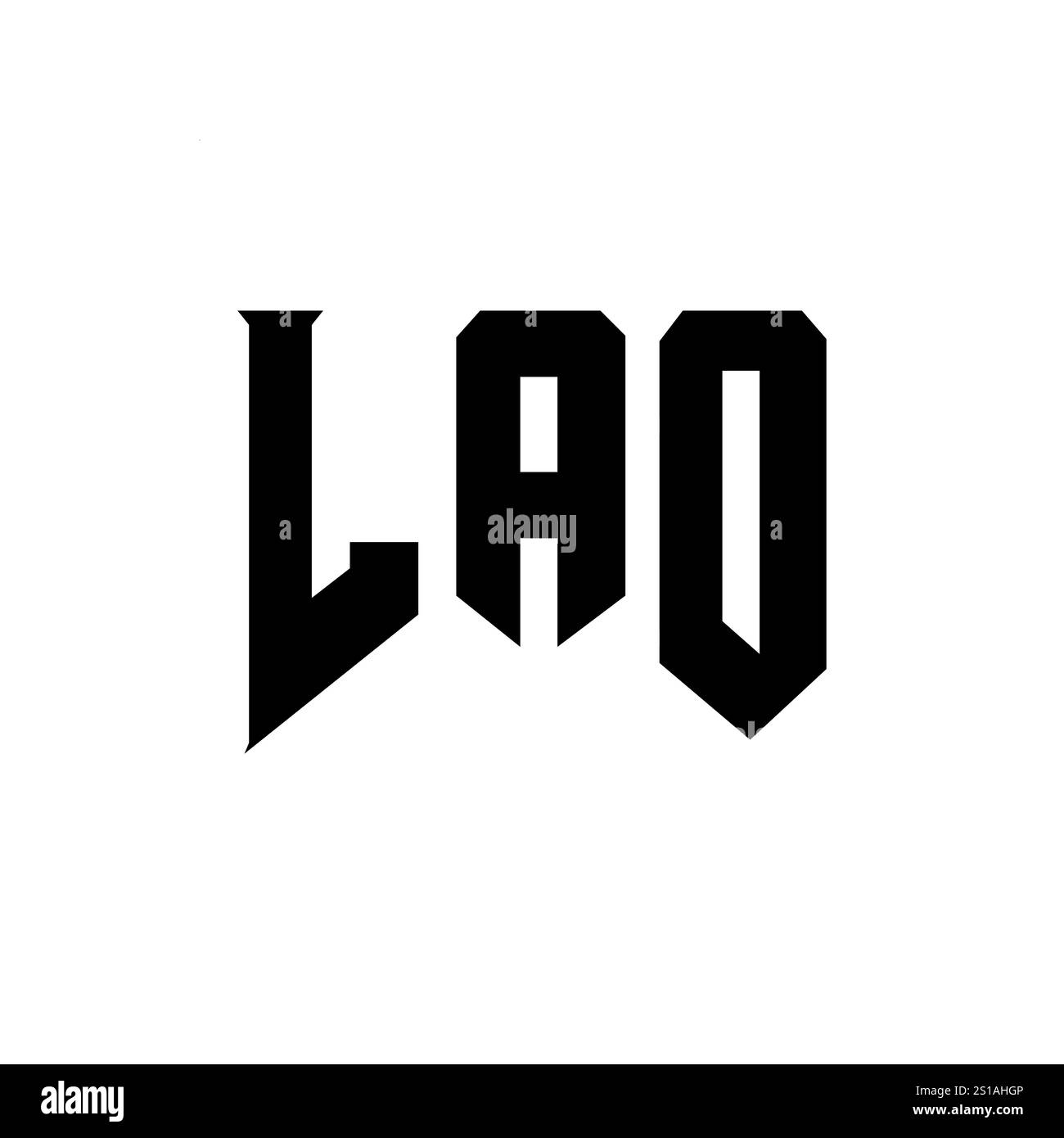 LAO letter logo design for technology company. LAO logo design black ...