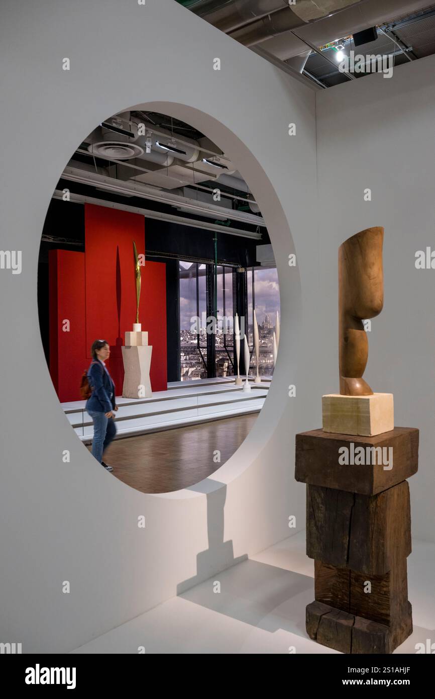 France, Paris, Les Halles district, the Pompidou Center also called ...