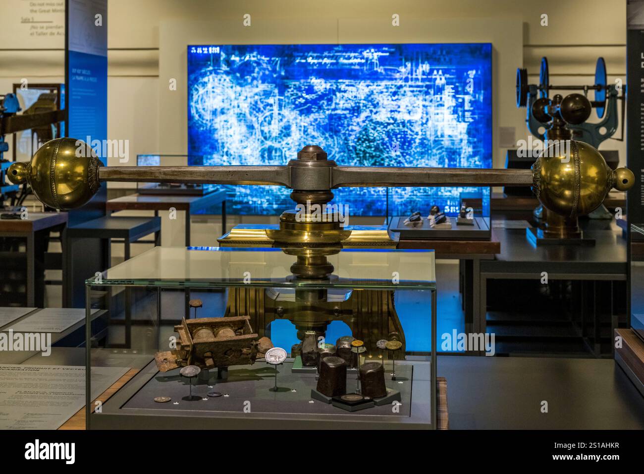 France, Paris, the Monnaie de Paris (Paris Mint) Museum, screw press to ...