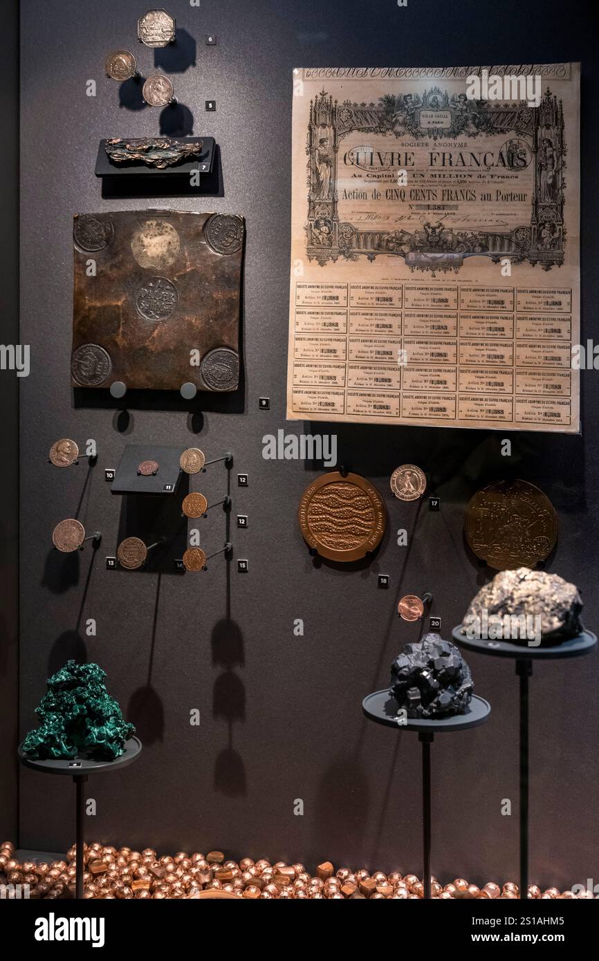 France, Paris, the Monnaie de Paris (Paris Mint) Museum, showcase ...
