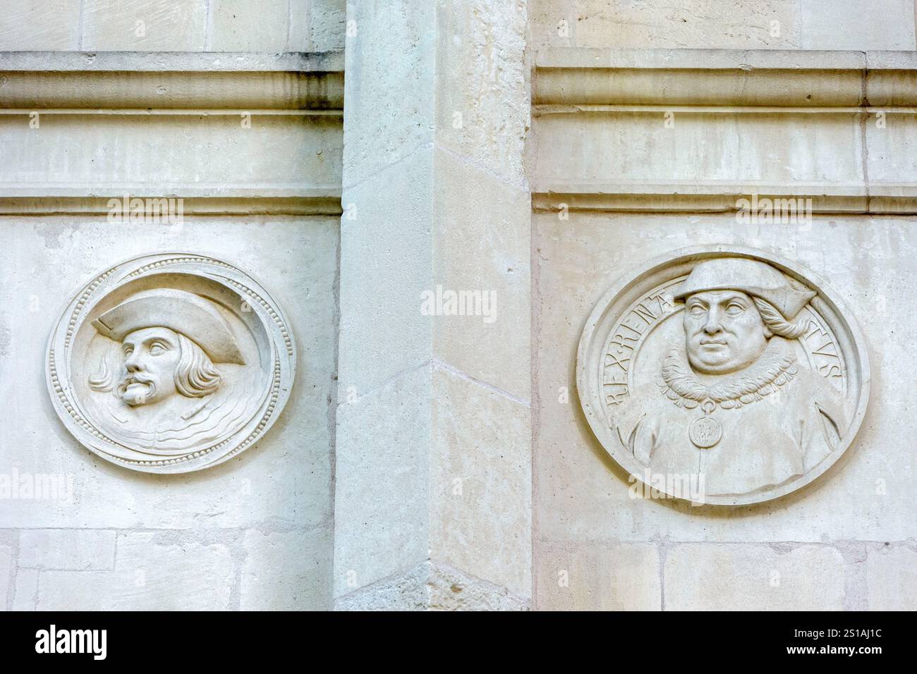 France, Meurthe-et-Moselle, Nancy, detail of the back facade of the ...
